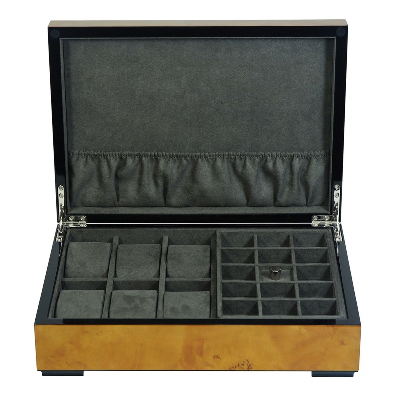 Luksus urkasse / urboks i lakeret træ med verdenskort - til 6 ure og ...