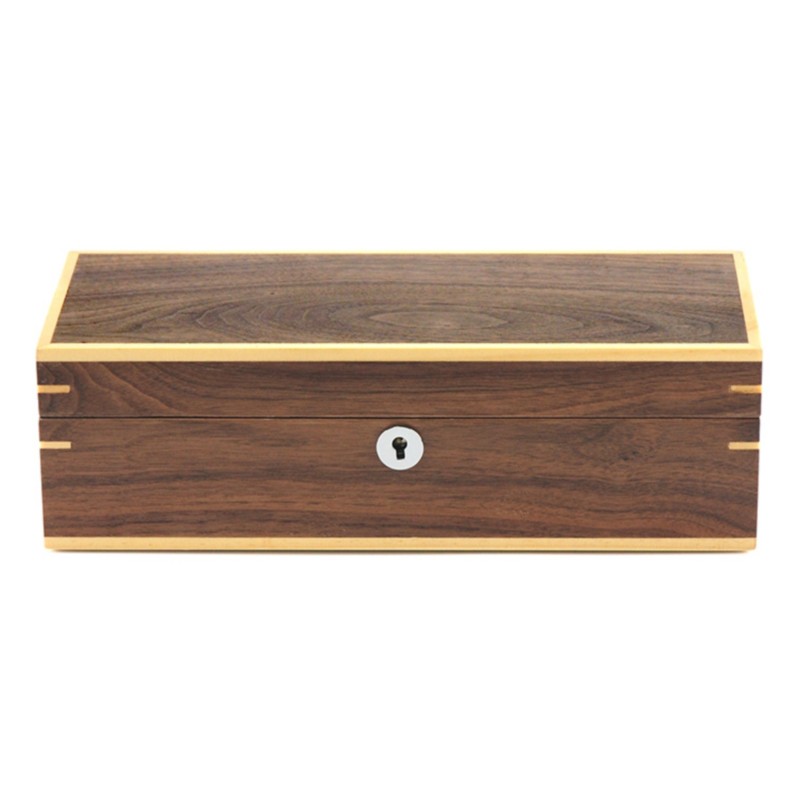 Urkasse i ægte valnød træ - opbevar 5 ure